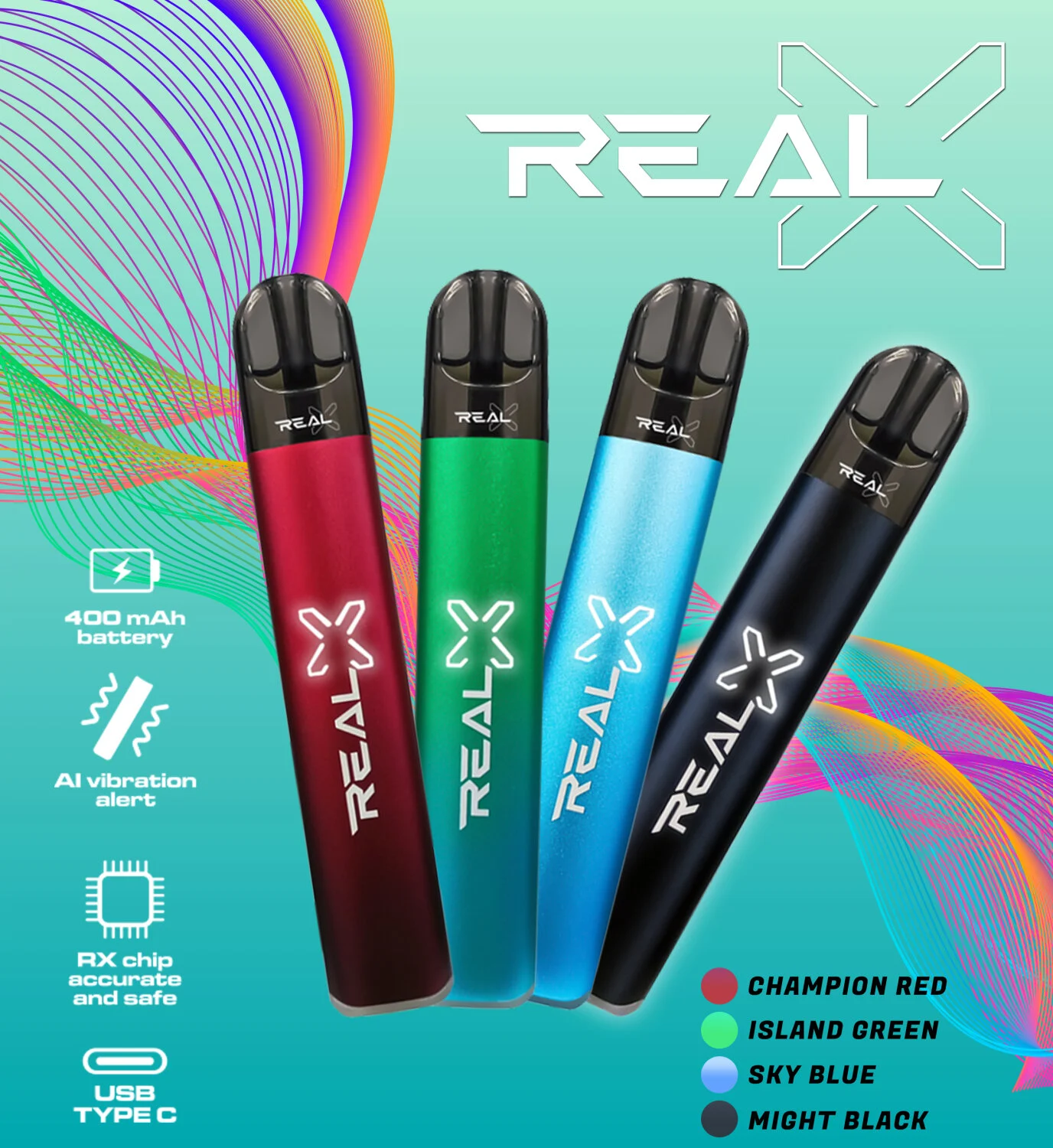 Real X Pod Infinity Device เครื่องเปล่าพร้อมสายชาร์จ 400mAh | Relx vape ...
