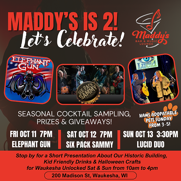 Maddy's Music Lounge | Waukesha, WI | Live Bands Every Weekend