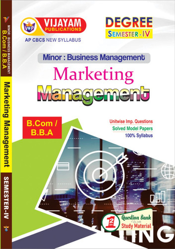 Minor:BM - Marketing Management- SEM4 | Vijayam Publication
