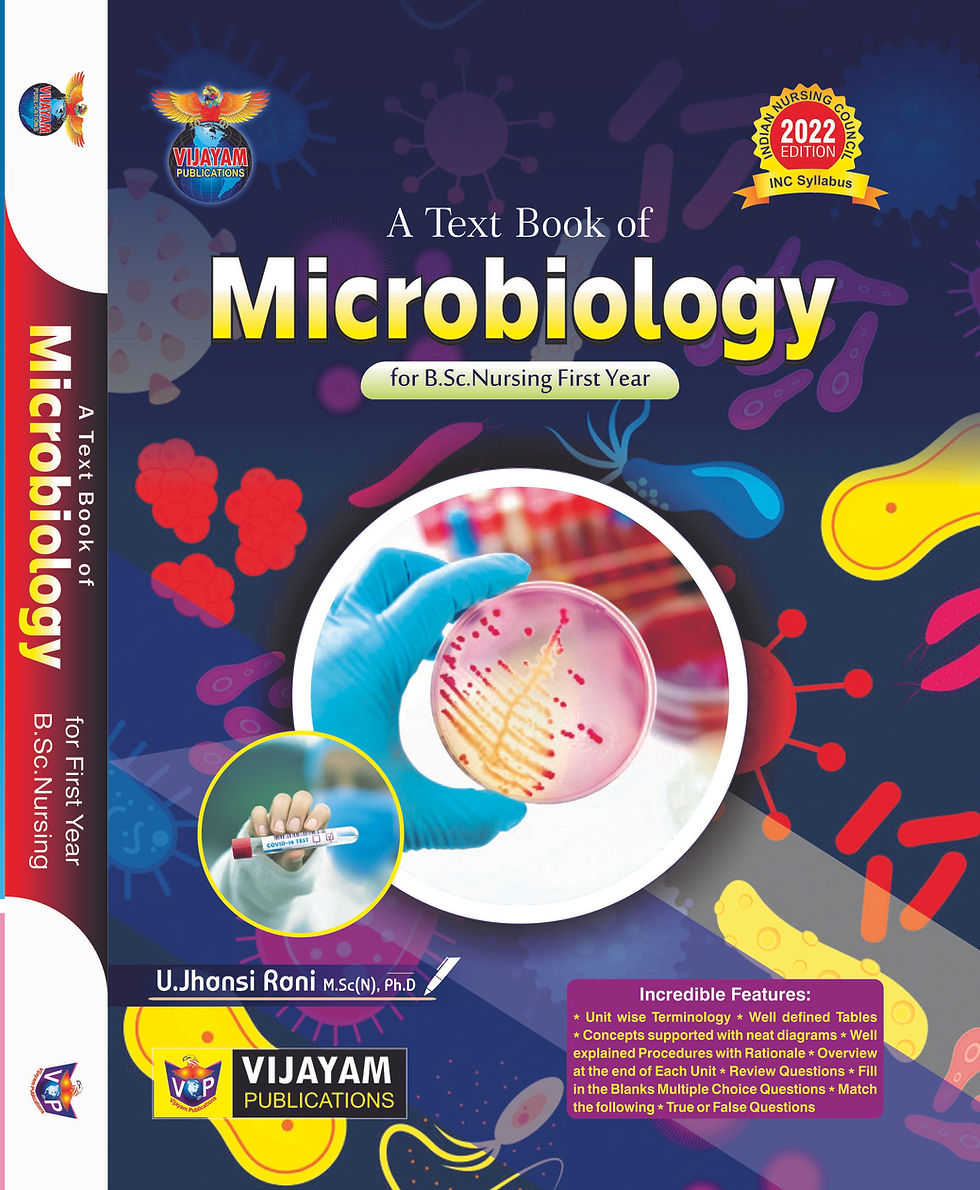 B Sc Nursing Text Book 1st Year Microbiology Vijayam Publication