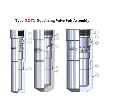 Type 'ROTX' EQUALIZING VALVE SUB-ASSEMBLY | Rebco Oil Tools, Inc.