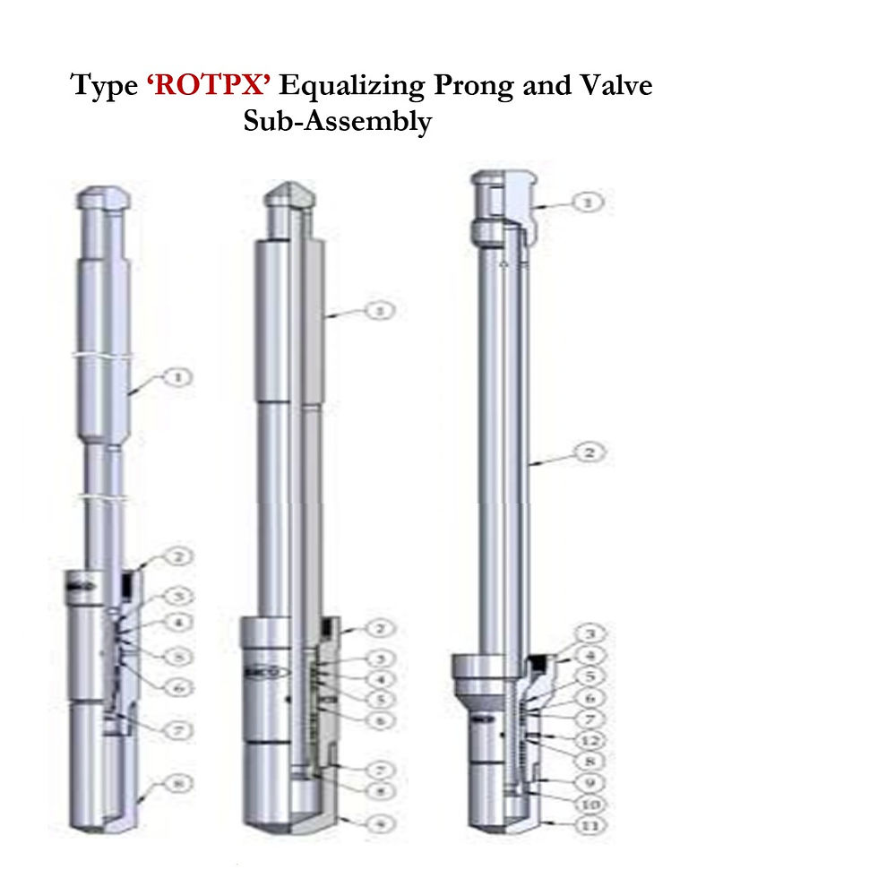 Type 'ROTPX' EQUALIZING PRONG and VALVE SUB-ASSEMBLY | Rebco Oil Tools ...