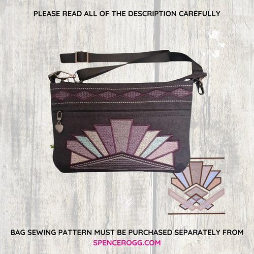 Deco STITCHED Design - for Spencer Ogg STARBURN Bag Pattern - 8X12 ...