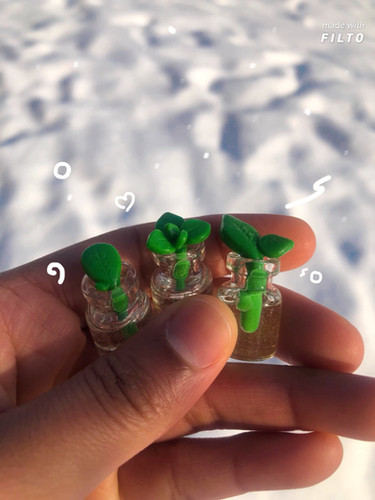 Mini Minecraft Plants | CuteyClayStudio