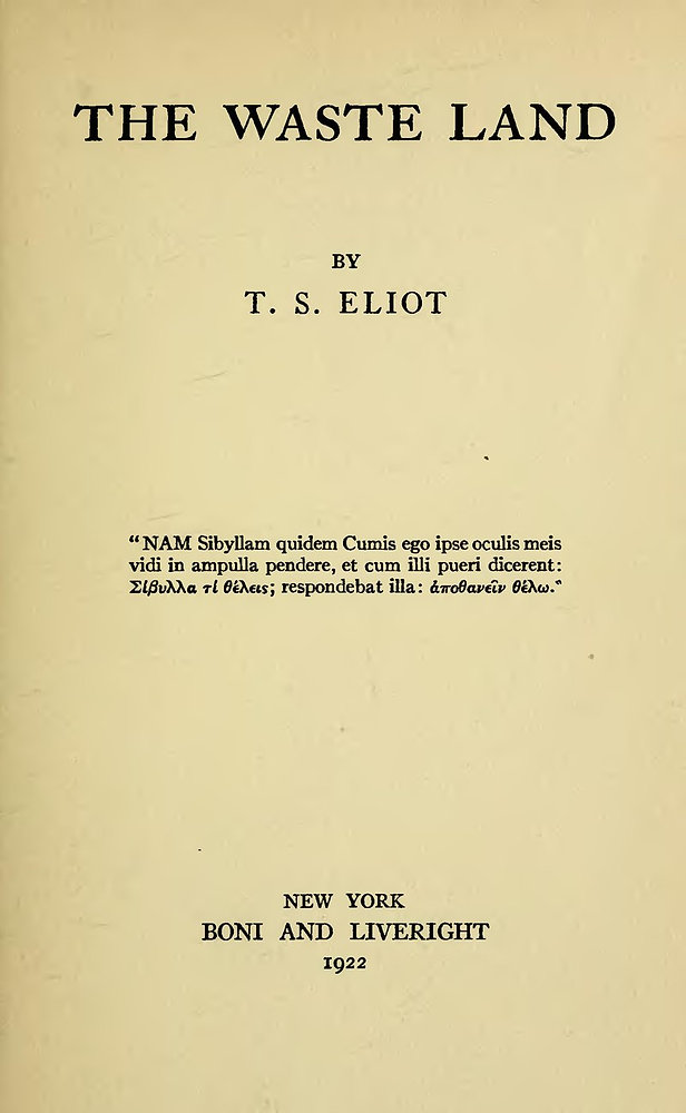 ‘A heap of broken images’: The Possibility of Connection in TS Eliot’s ...