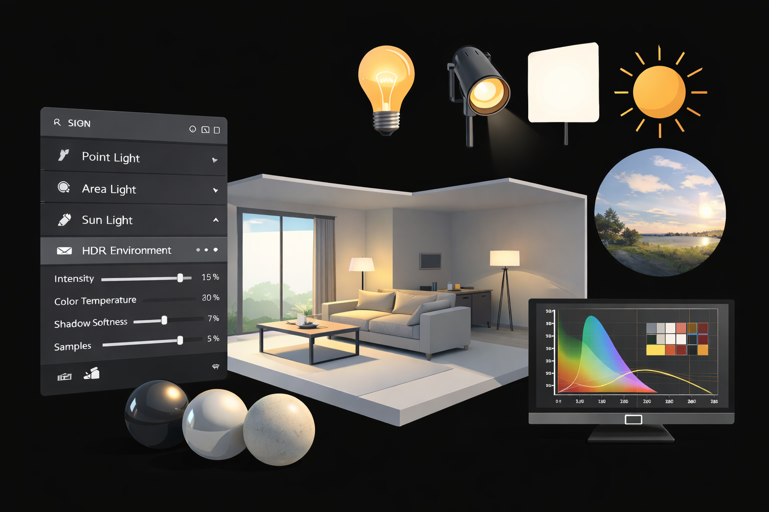Lighting Rendering: Principles, Techniques, and Workflows