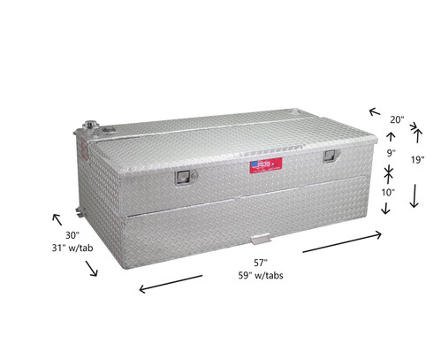 RDS 95 Gallon Aluminum Transfer Fuel Tank/Toolbox | Midway Tanks