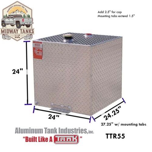 ATI TTR55 - 55 Gallon Aluminum Transfer Fuel Tank | Midway Tanks