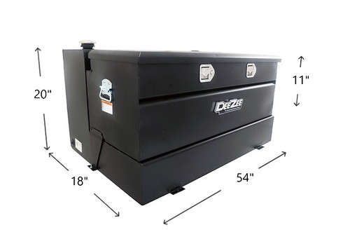Deezee 50 Gallon Steel Transfer Fuel Tank / Toolbox Combo | Midway Tanks