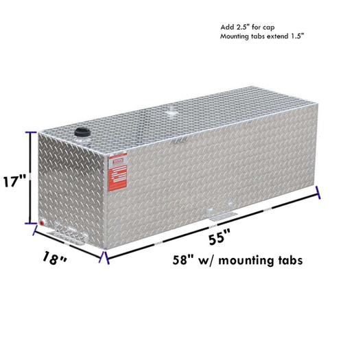 ATI AUX66R - 66 Gallon Auxiliary Diesel Fuel Tank | Midway Tanks