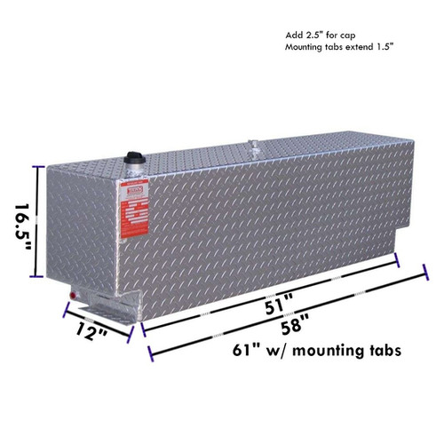ATI AUX43R - 43 Gallon Auxiliary Diesel Fuel Tank | Midway Tanks