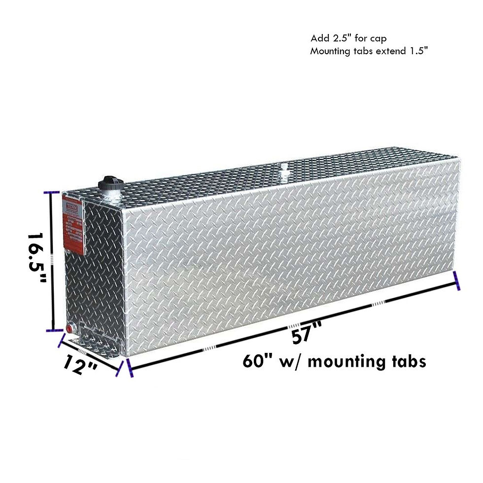 Rectangle Auxiliary Diesel Tanks - Midway Tanks
