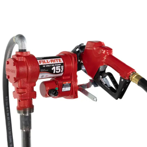 Fill Rite 12V DC 15 GPM Fuel Transfer Pump with Gasoline Nozzle ...