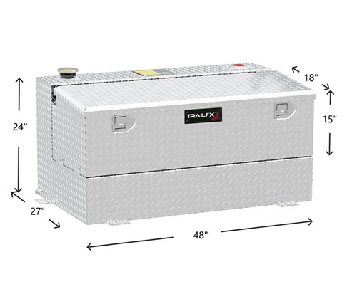 TrailFX 75 Gallon Transfer Fuel Tank/Toolbox Combo | Midway Tanks