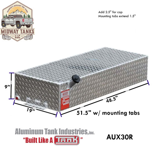 ATI AUX30R - 30 Gallon Auxiliary Diesel Fuel Tank | Midway Tanks