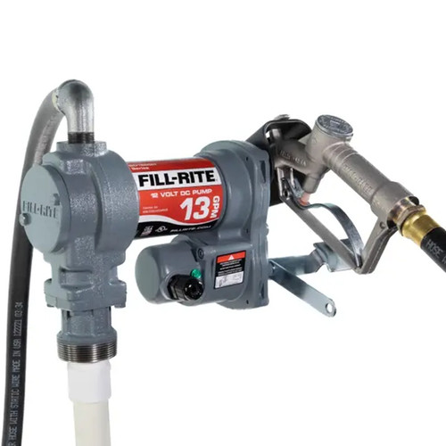 Fill-Rite 12V DC 13 GPM Fuel Transfer Pump with Nozzle | Midway Tanks