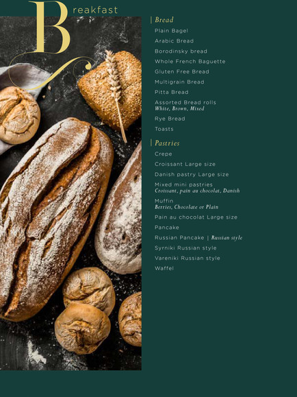 Menu | Inflight Chef Delight