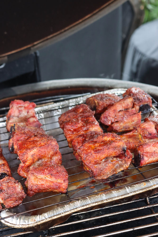 BBQ Rib Tips | BBQ Ribs on Grill | Kamado Rib Tips