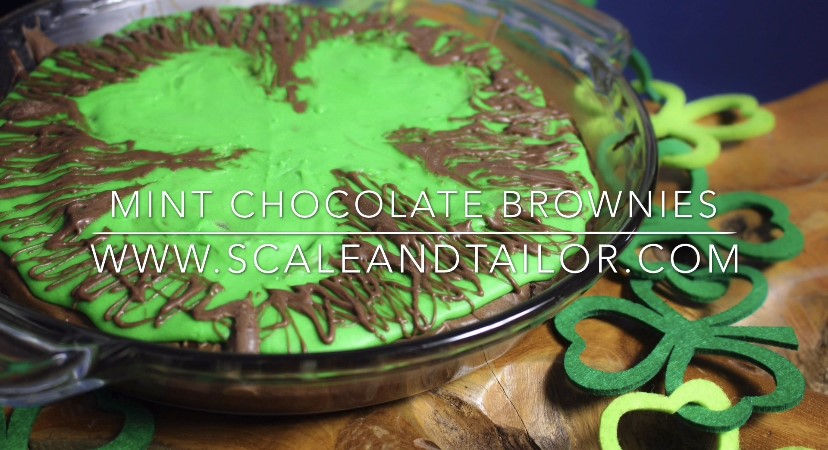 Lucky Mint Chocolate Brownies