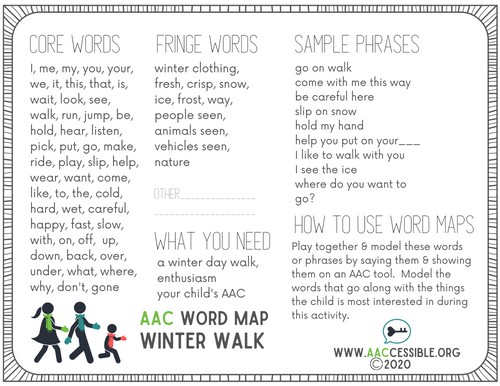 AAC Word Map - Winter Walk | AACcessible