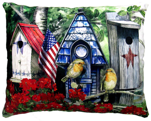 Americana Birdhouse Pillow | Magnolia Casual Ret
