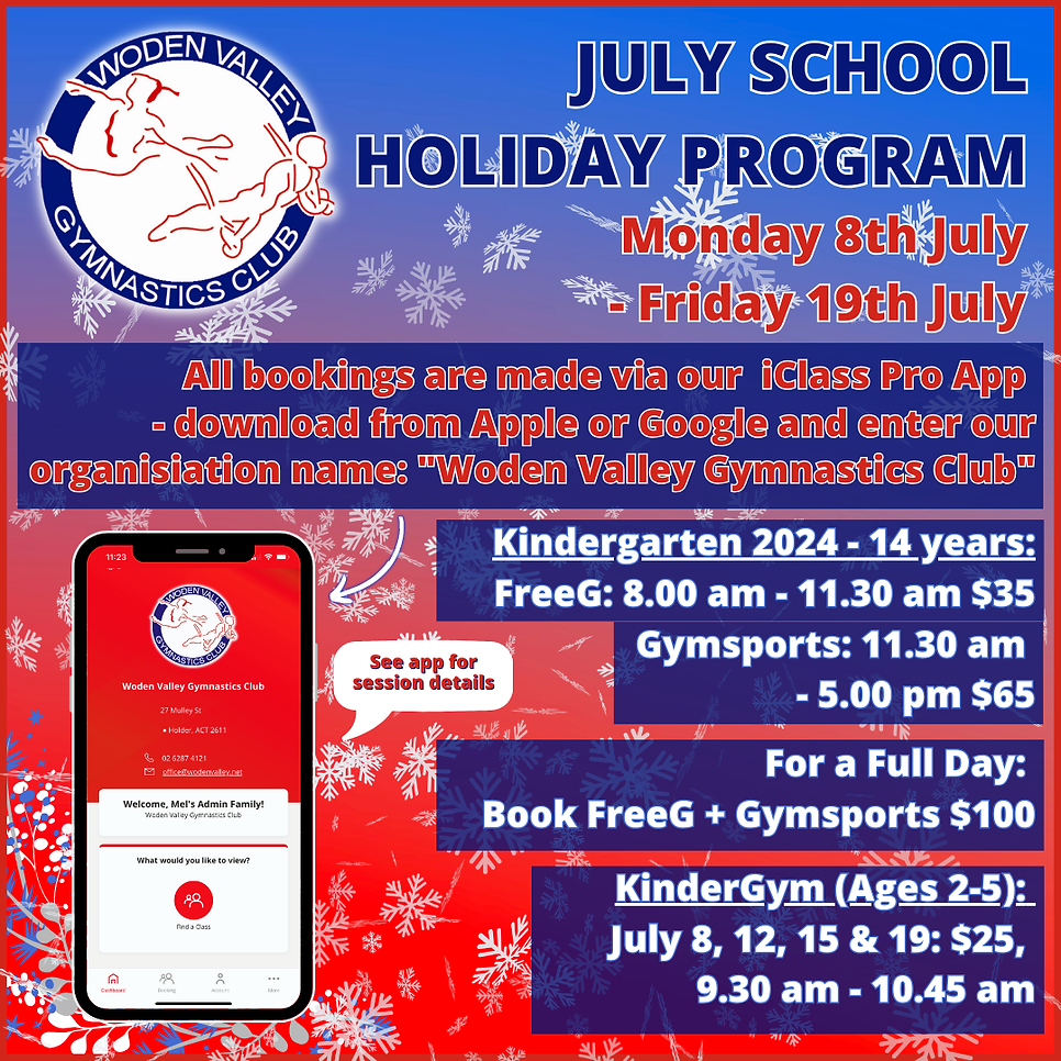 Holiday Program | Woden Valley Gymnastics Club