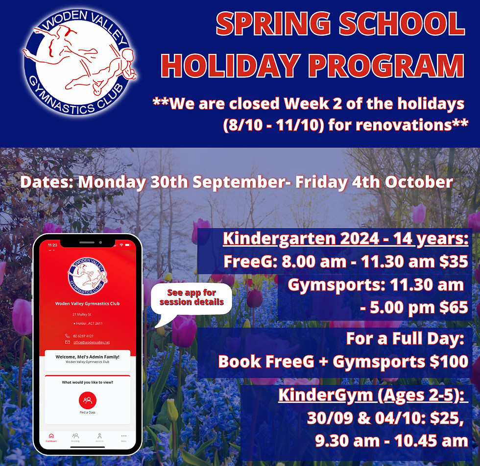 Holiday Program | Woden Valley Gymnastics Club