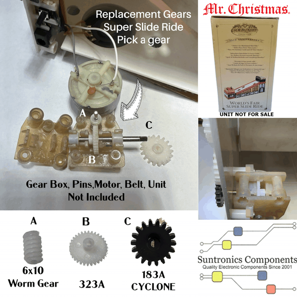 Mr Christmas Super Slide Ride gear box replacement gears | Happy ...