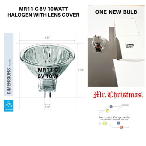 MR11-C 6V 10 WATT BULB ( F/ACDUT/0267) | Happy Holidays Parts