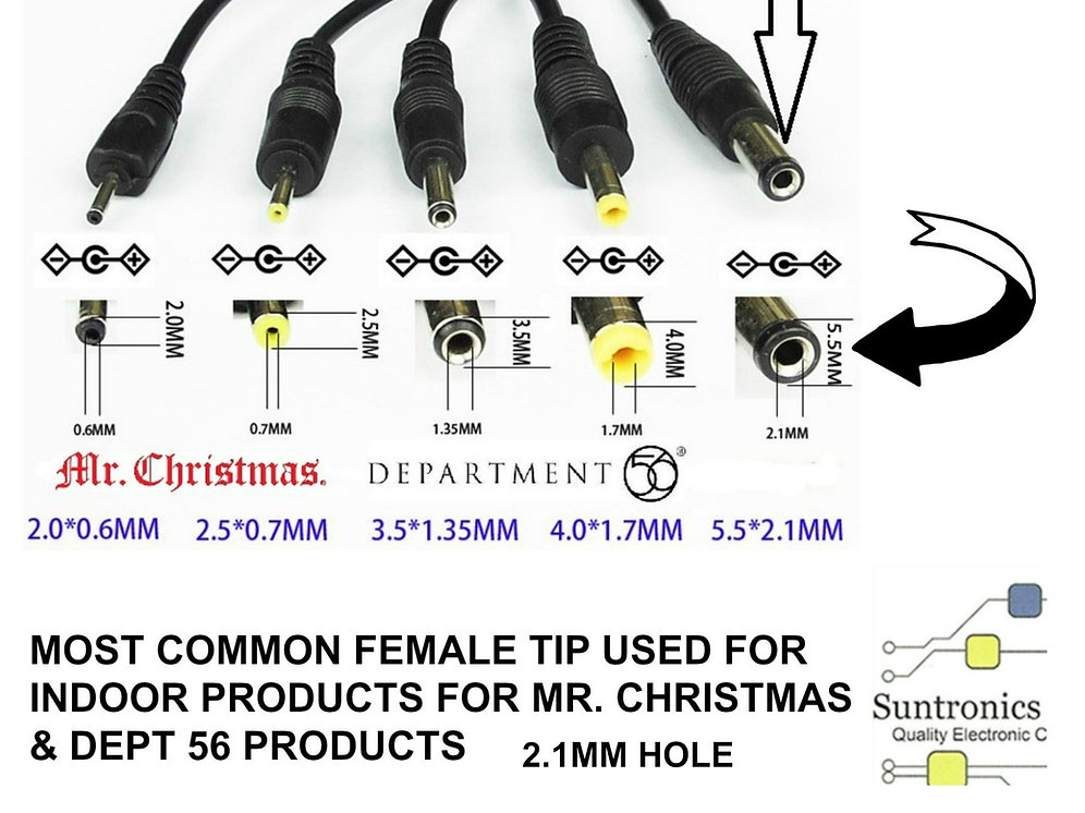 UL Certified DEPT 56 12 Volt AC , 830 mA Power Adapter, AC to AC 2.1mm ...