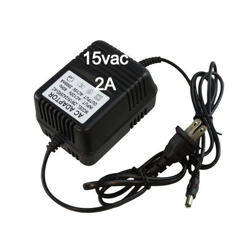 AC to 15VAC Wall Adapter Transformer 15VAC @ 2000 mA | Happy Holidays Parts