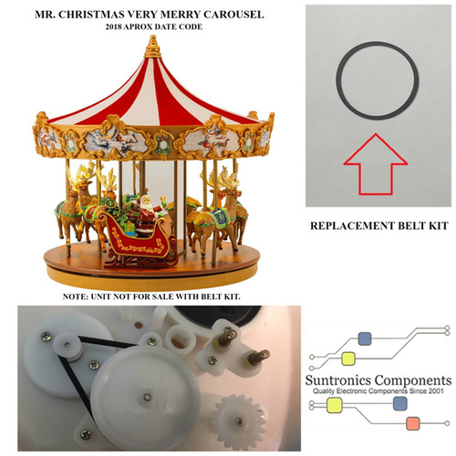 MR. CHRISTMAS VERY MERRY CAROUSEL REPLACEMENT BELT KIT | Happy Holidays ...