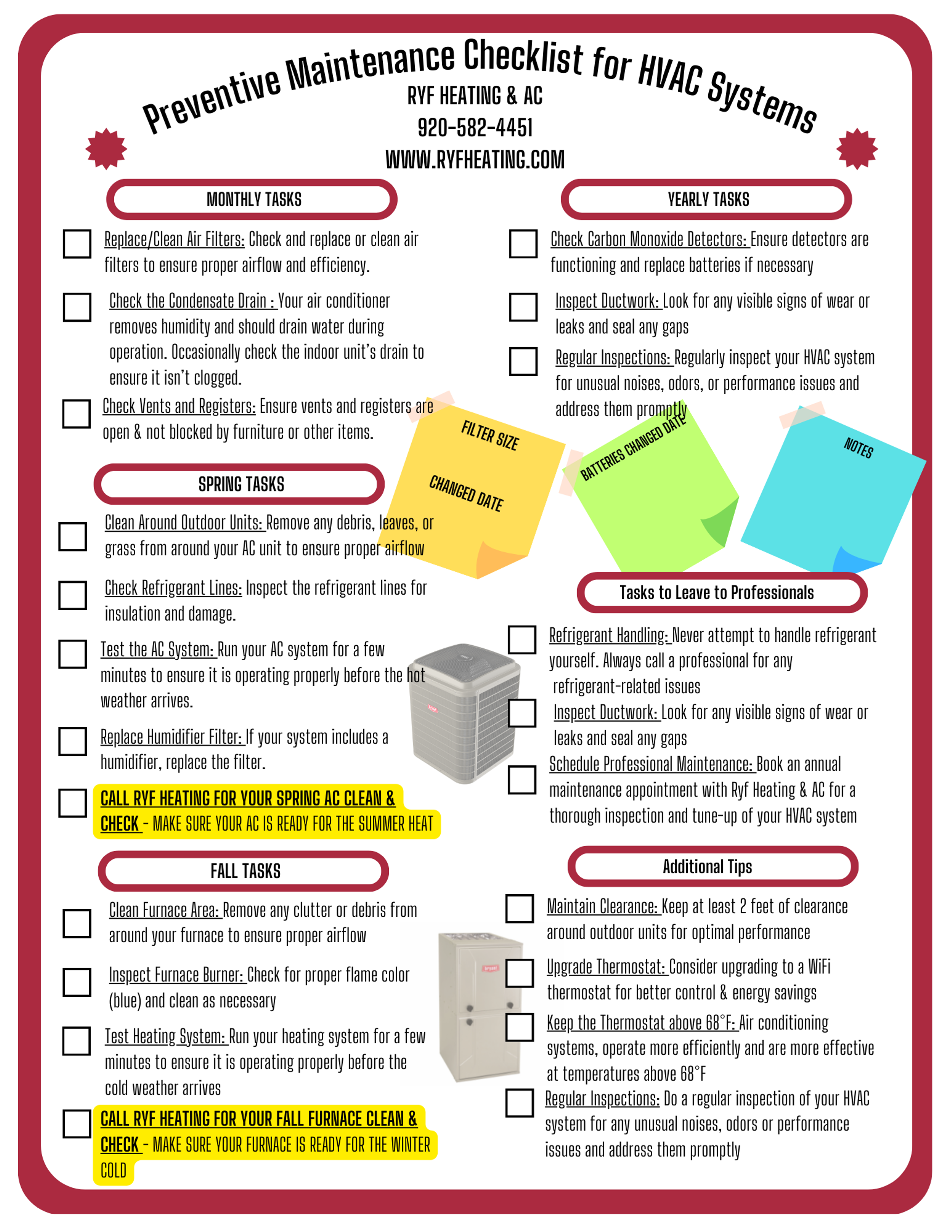Download Your Free HVAC Maintenance Checklist Today!