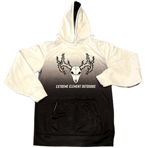 White / Black Ombre Performance Hoodie | Extreme Element Outdoors