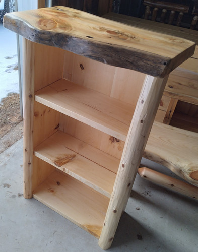 new 4 shelf rustic cedar bookcase | website