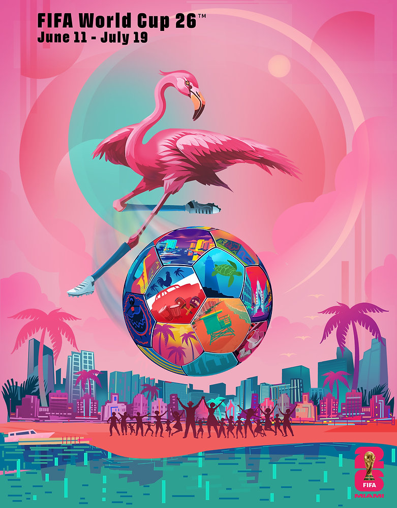 Miami Unveils FIFA World Cup 26 Poster Celebrating Fútbol & Culture