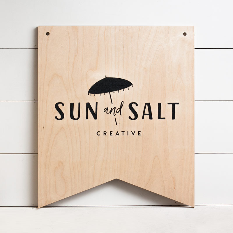 Natural Wood Office Sign