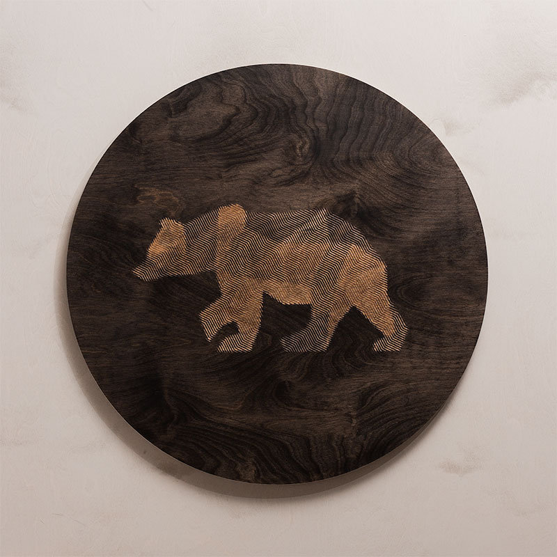 Engraved Bear Sign