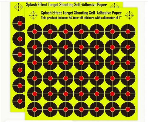 10 Sheets of 42 One Inch Splatter Targets for Accuracy Training | Kaztac