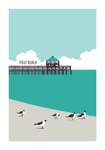 Folly Beach Print | Island Expressions