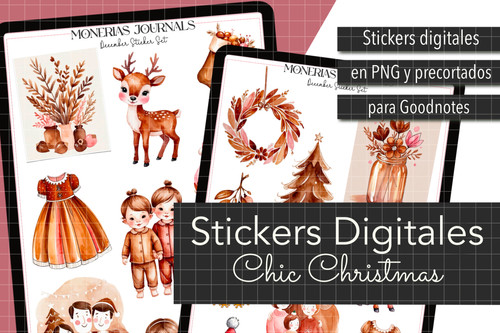 Stickers Digitales de Navidad para iPad y Android. Chic Christmas | Misitio