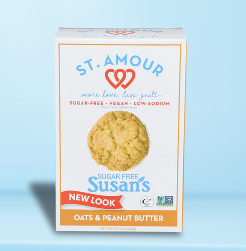 Susan's Sugar Free Vegan Cookies - Oats & Peanut Butter | St. Amour Bakery