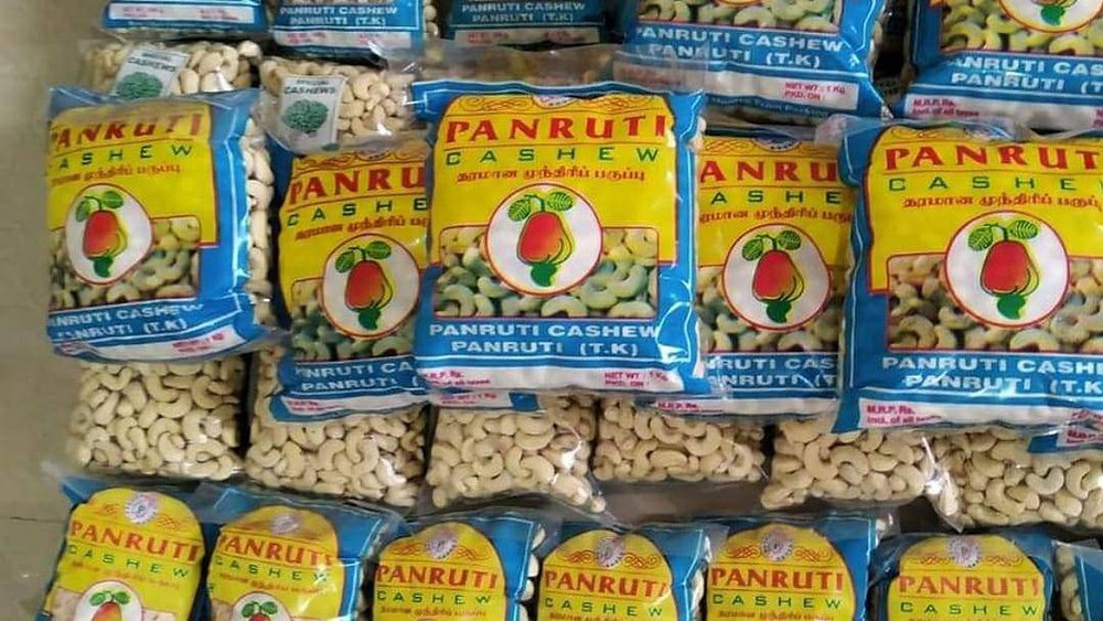 Why are Indian Panruti Cashew kernels yellow?