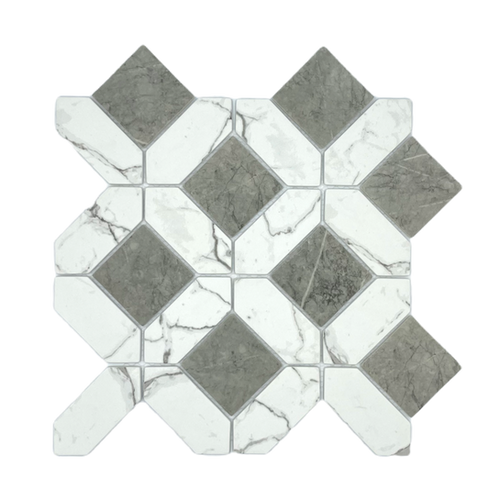 GD Enamel Weave White and Grey | Cercan Tile