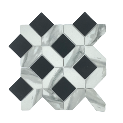 GD Enamel Weave White and Black | Cercan Tile
