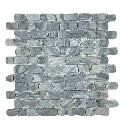 River Rock Staggered Strips Grey | Cercan Tile