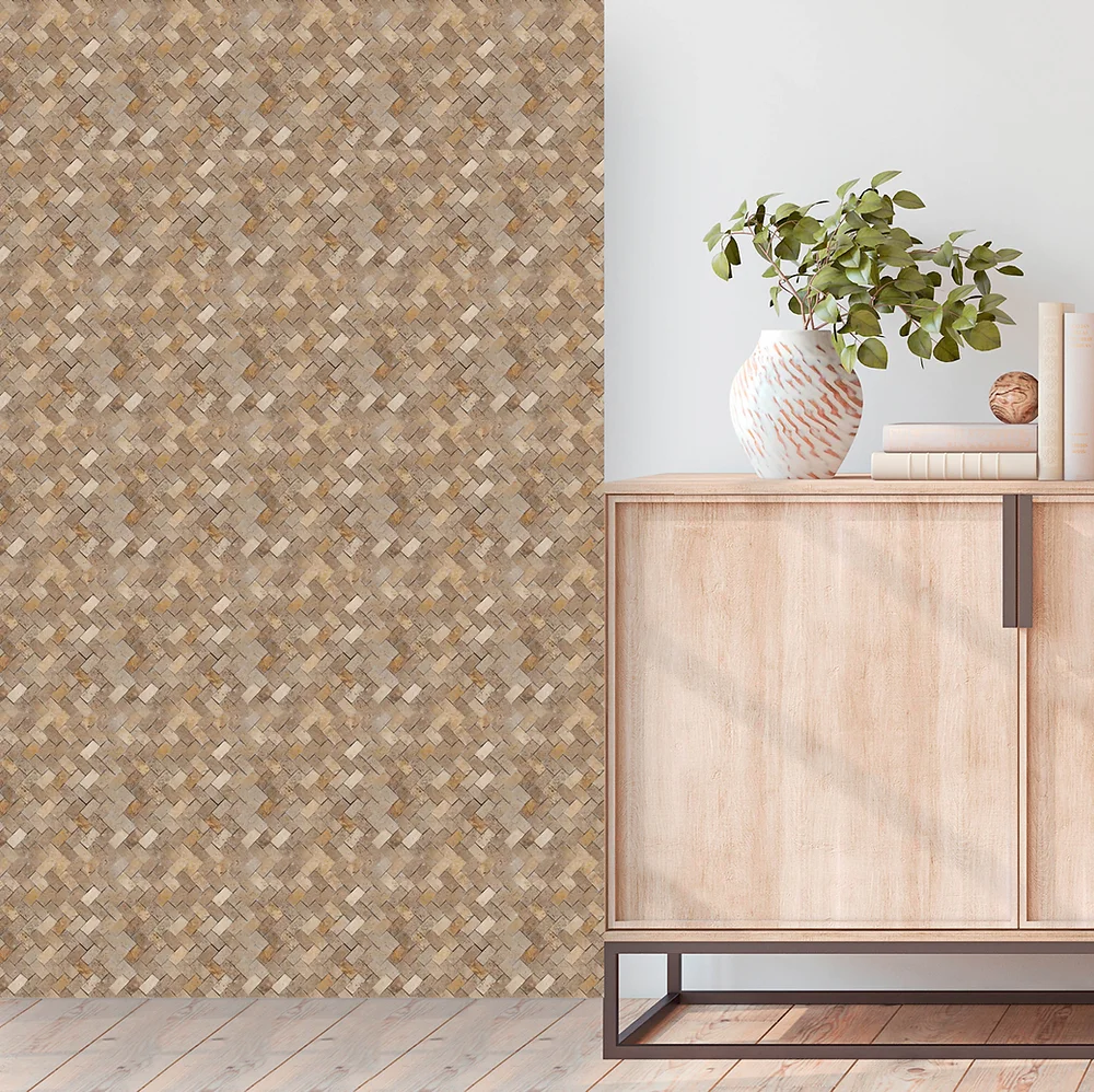 GD Herringbone 3D Noce 1" X 2" Honed | Cercan Tile