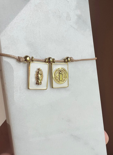 White scapular bracelet | Beyond Blessed Jewel