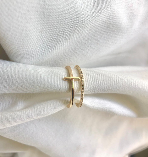 Double Bar Cross Ring | Beyond Blessed Jewel