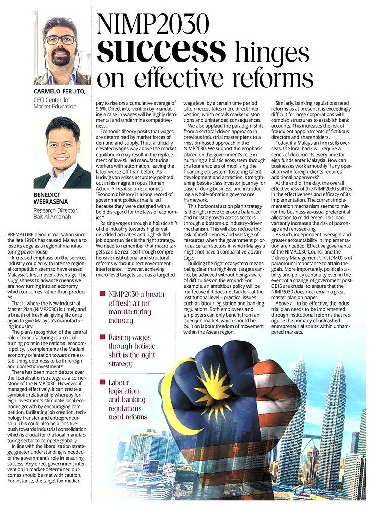 NIMP 2030 - The Right Move Towards Reversing Malaysia's Premature ...